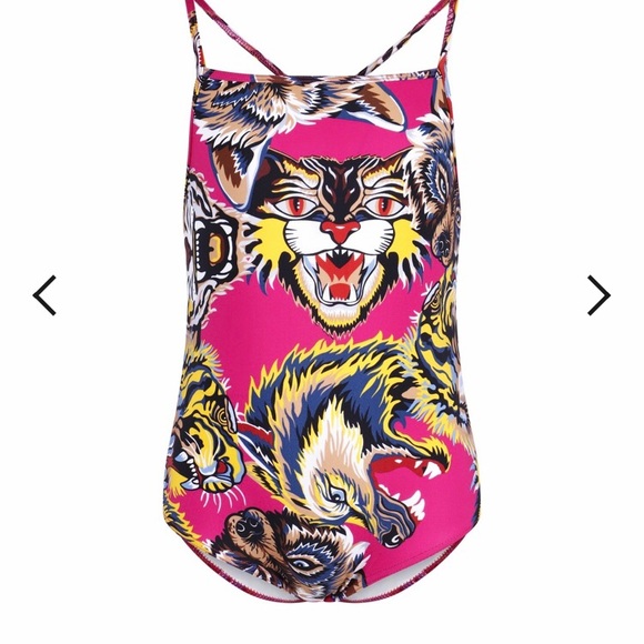 Gucci | Swim | Gucci Girls Wild Cat Swimsuit Sz 6 | Poshmark